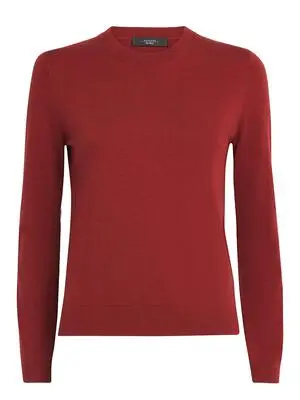 Max Mara Knit Crew-neck Sweater - Red