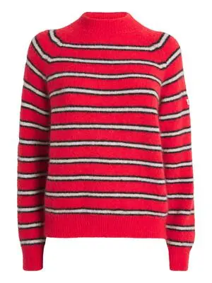 CLAUDIE PIERLOT Mohair-Blend Striped Sweater