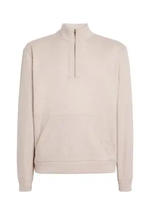 BRETT JOHNSON Cashmere Quarter-Zip Sweatshirt