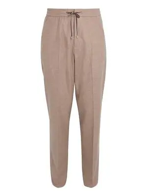 BRETT JOHNSON Wool-silk-cashmere Pleated Trousers - Beige