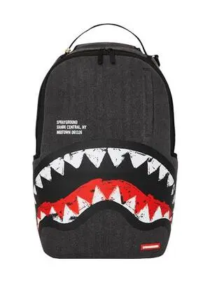 SPRAYGROUND Shark Central Denim Backpack - Black
