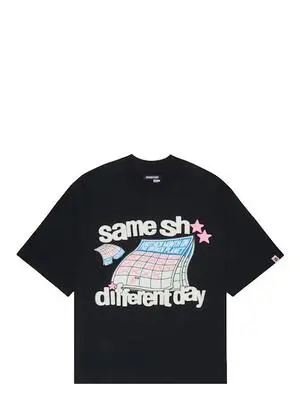 BROKEN PLANET Different Day T Shirt - Midnight Black