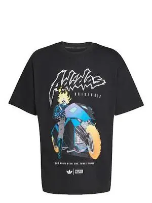 Adidas _marvel_ghost Rider Oversized T-shirt - Marvel Black