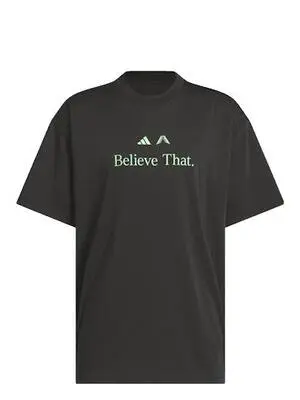 Adidas Ae Believe That T-shirt - Black Screaming Green