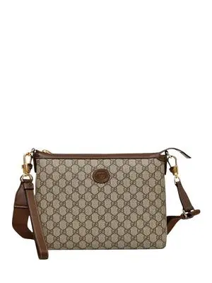 Gucci Interlocking G Messenger Bag - Beige/ebony