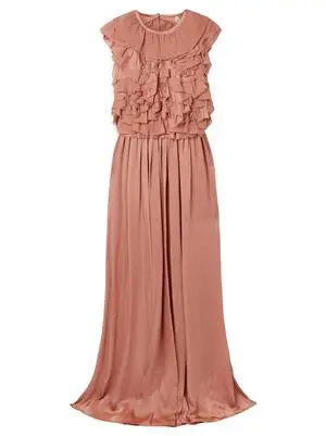 Ulla Johnson Byzantine Open-back Ruffled Maxi Dress - Pink