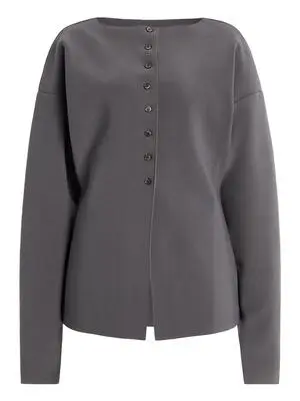 BIRROT LAY3 Crepe Cardigan Silver