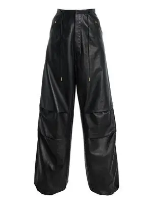 DARKPARK Daisy Plonge Leather Pants - Black