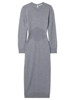 GIVENCHY Paneled Cashmere Midi Dress