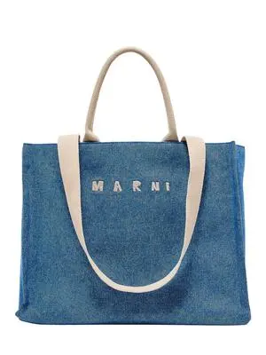 Marni Light Washed Denim Basket - Blue