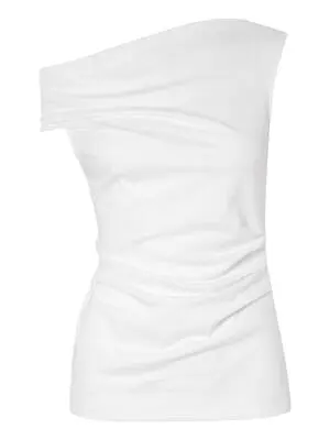 Dries Van Noten Henray Off-the-shoulder Draped Top - White