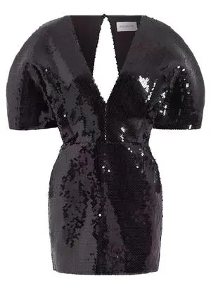 16Arlington Riaura Sequin Mini Dress - Black