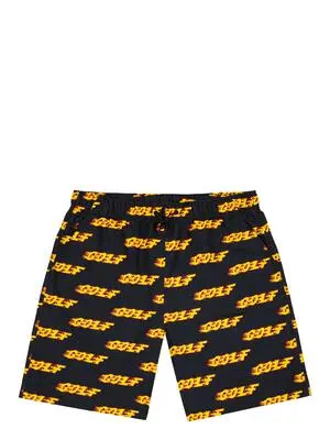 GOLF WANG Inferno Logo Water Shorts - Black