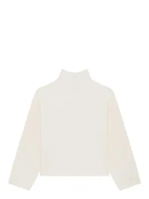 The Kooples Stretch-woven Funnel-neck Jumper - Ecru