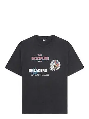 The Kooples Rules Breakers Brand-print Cotton-jersey T-shirt - Black Washed