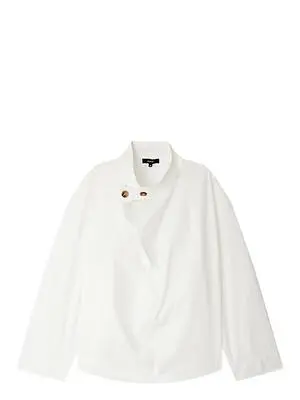 Soeur Felicite Tie-belt Cotton Blouse - Blanc Casse