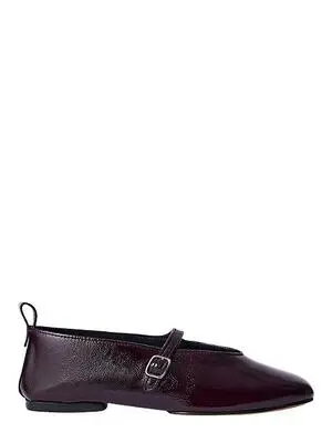 Soeur Madeline Leather Ballet Flats - Bordeaux Fonce