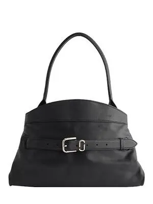 MARC JACOBS Debossed-Logo Dakota Leather Satchel Bag