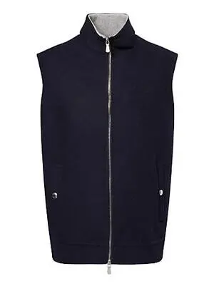 ELEVENTY Stand-Collar Sleeveless Wool Gilet