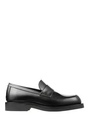 JIMMY CHOO Box Calf Leather Loafers - Black