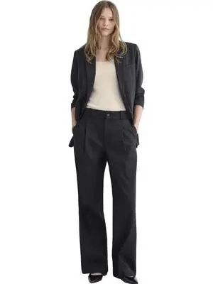 Everlane Wide-Leg Trouser In Buttersmooth Black
