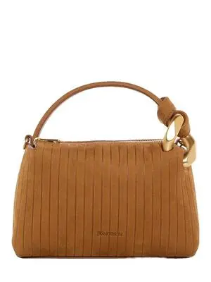 JW Anderson The JWA Corner Small Bucket Bag Caramel Suede