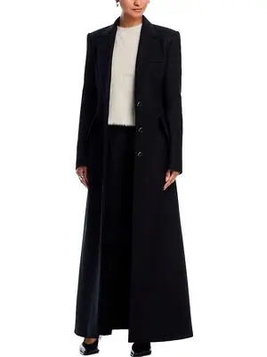 Helmut Lang Apex Sculpted Wool Blend Coat - Black