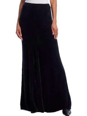 Helmut Lang Grunge Eyelash Maxi Skirt - Black