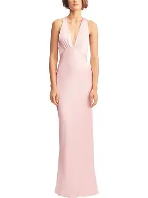 Shona Joy Plunge Back Maxi Dress - Blossom