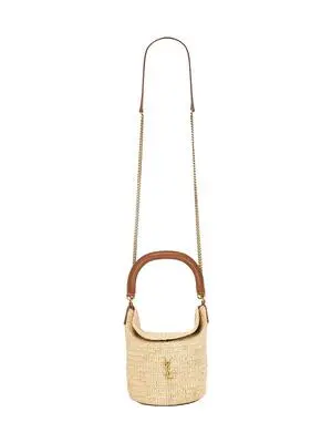 Saint Laurent Top Handle Bucket Bag - Pale Brown & Brick