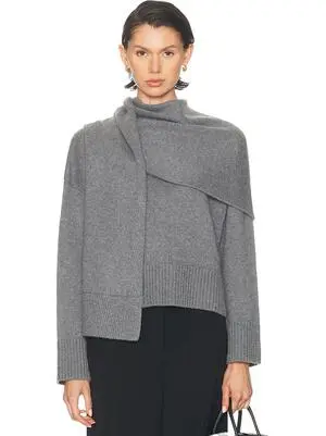 Simkhai Elson Scarf Sweater - Heather Grey