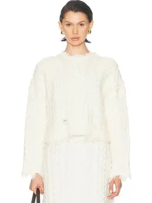 Simkhai Felix Cropped Sweater - Ivory
