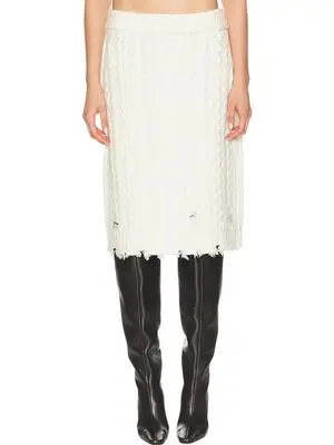 Simkhai Brioni Lambswool Skirt - Ivory