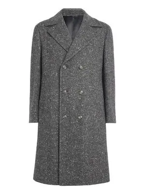 BRETT JOHNSON Cashmere Tweed Overcoat - Grey