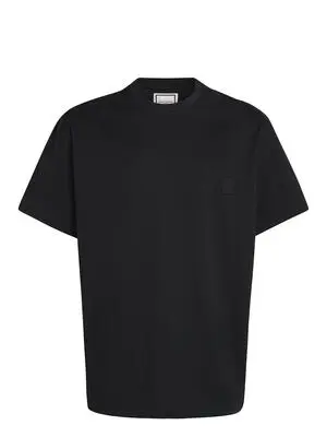 WOOYOUNGMI Cotton Patch Logo T-shirt - Black