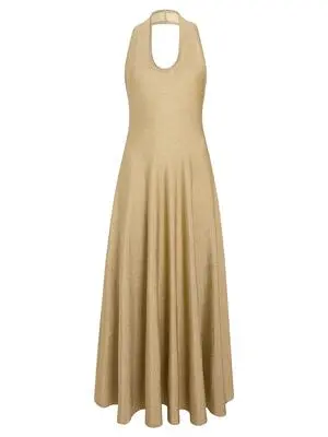 Khaite Melina Knit Dress - Gold
