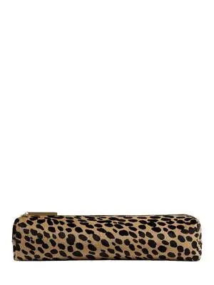 Khaite Kye Python-embossed Clutch - Camel/black