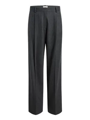 Khaite August Wide Leg Trousers - Storm
