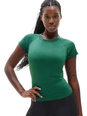 Athleta Athleta Momentum Seamless Tee Viridian Space Dye