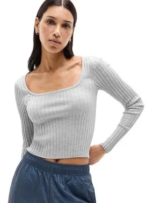 Athleta Eternal Seamless Crop Top - Nimbus Grey/stone Heather