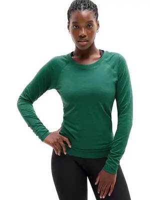 Athleta Momentum Seamless Top Viridian Spacedye