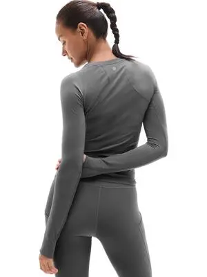 Athleta Momentum Seamless Top - Shadow Grey