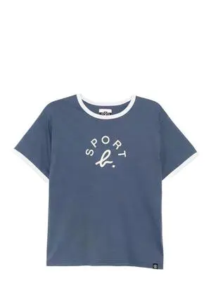 SPORT B. BY AGNÈS B. Ringer Logo T-shirt - Blue