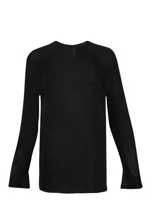 Wardrobe.NYC Sheer Split-cuff Blouse - Black
