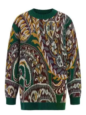 Etro Paisley Wool Sweater - Green