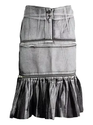 Vaquera Zip-detailed Ruffled Skirt - Black