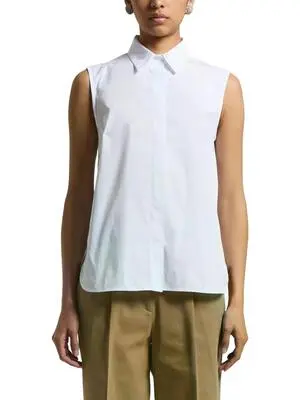 Peserico Sleeveless Collared Shirt - White