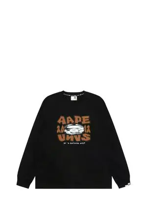 AAPE BY *A BATHING APE® Long-sleeve Crew-neck Sweatshirt - Black