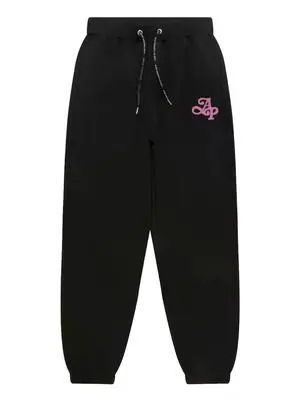 A BATHING APE Embroidered Logo Drawstring Trousers - Black