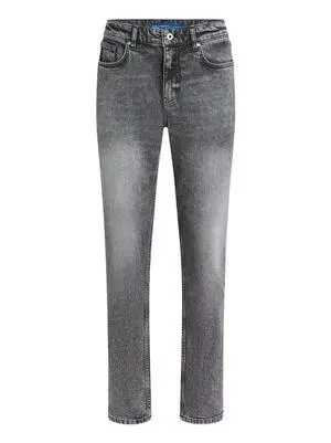 Karl Lagerfeld Stretch-cotton Straight Leg Jeans - Grey
